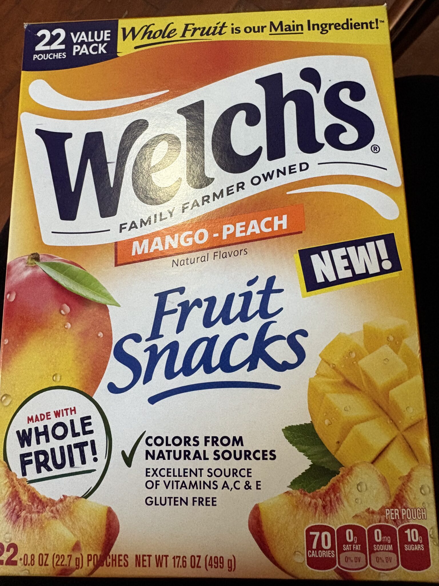 Welch’s Mango - Peach Fruit Snack - Family Care Packages INC